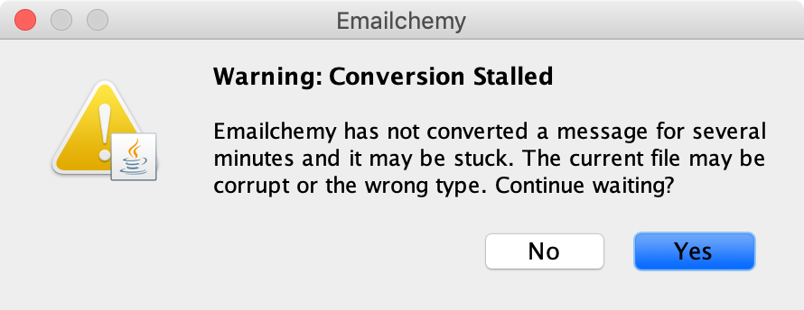 Why did Emailchemy stop before completing the conversion? - Weird Kid ...